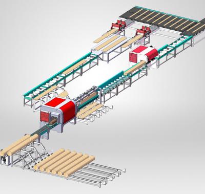 China Multiple Rip Log Wood Saw Mill Multi Blade Rip Wood Cutting Circular Saw for sale