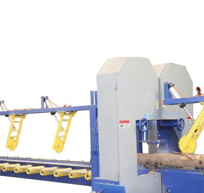 China Twin Vertical Band Sawmill Production Line 350mm 500mm Log Cutting Band Saw for sale