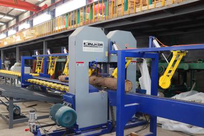China Automatic Twin Vertical Band Sawmill Production Line 500mm 150m3/Day for sale
