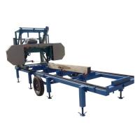 China Portable Horizontal Band Sawmill 27HP Diesel Engine 1600mm Wood Cutting Saw Machine for sale