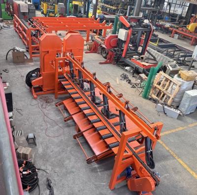 China Automatic Twin Bandsaw Log Cutting Production Line 500mm Diameter 150m3 per Day for sale