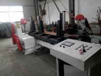 China Heavy Duty Twin Blades Circular Sawmill with Log Carriage 400mm Diameter 7.5KW Motor for sale