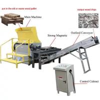 China Industrial Wood Pallet Crusher 37KW 60 Pallets Per Hour with Nail Removal Magnetic Separator for sale