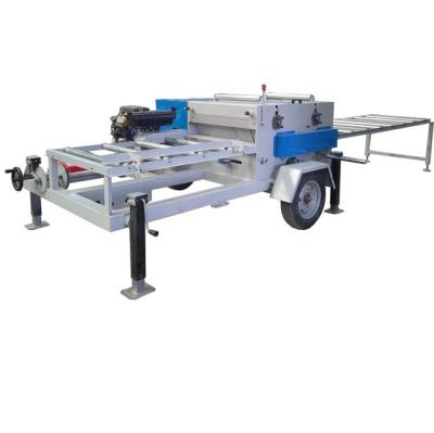 China Twin Blade Wood Board Edger 600mm 27HP Gas Engine Mobile Sawmill for sale