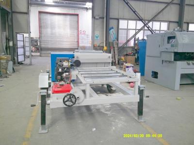 China Gas Engine Twin Blade Board Edger 600mm Width 27HP Portable Wood Saw Machine for sale