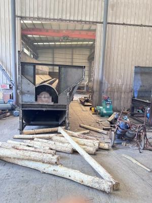 China Industrial Wood Peeling Machine Single Double Roller Log Debarker 37KW 98% Debarking Rate for sale