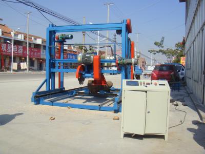 China Automatic CNC Portable Swing Blade Sawmill 700mm Double Blades Wood Cutting Machine for sale