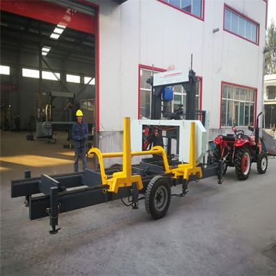 China Portable Horizontal Band Sawmill 700mm-1600mm Diesel Electric with Hydraulic Log Loader for sale
