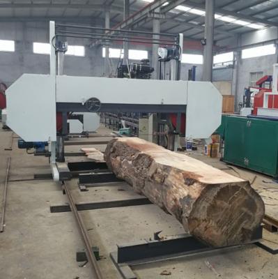 China MJ1500 Large Bandsaw Mill 1500mm Horizontal Band Saw with 37KW Motor and 10000mm Cutting Length for sale