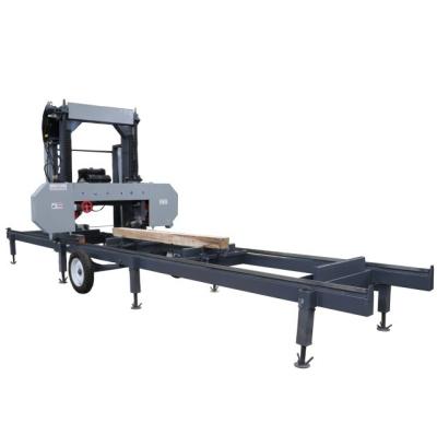 China Portable Horizontal Wood Cutting Band Saw Machine 700mm to 1600mm Diameter Diesel or Electric for sale
