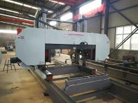 China Hydraulic Automatic Wood Cutting Horizontal Band Sawmill 1100mm-1500mm Diameter Capacity 37kw-45kw Power for sale