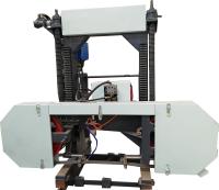 China Portable Horizontal Band Sawmill 680mm Diameter 7.5KW Electric or Diesel Engine Log Cutting Machine for sale