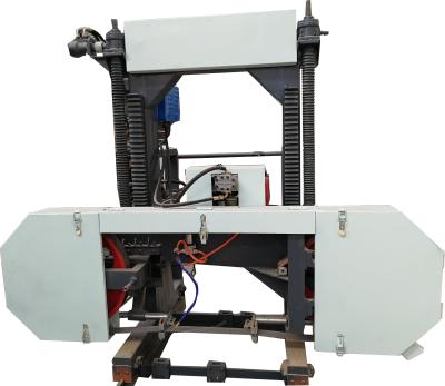 China Portable Horizontal Band Sawmill 680mm Diameter 7.5KW Electric or Diesel Engine Log Cutting Machine for sale