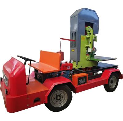 China Diesel Powered Vertical Band Saw With Mobile Wheel, Vertical Bandsaw Mill Machine for sale