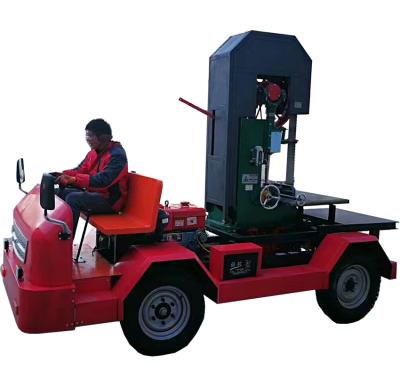 China Log cutting Vertical Mobile Band Sawmill China Diesel Engine Powered with table for sale