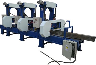 China 5 Heads Resaws Multiple Head Wood Band Saw Machine with adjustable conveyor for sale