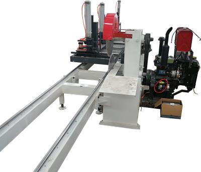 China Double Blades Circular Sawmill 400mm Diameter 7.5kw Motor Woodworking Portable Sawmill for sale