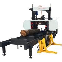 China Gasoline Engine Band Saw Horizontal Wood Cutting Automatic Portable Sawmill for sale