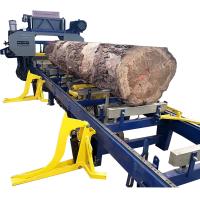China Full Automatic Horizontal Band Saw Mill Machine 1000-1200mm Capacity with Hydraulic Log Rotation for sale