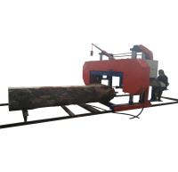 China Heavy Duty Horizontal Band Sawmill 2000mm Max Sawing Diameter 45kw Main Motor for Hard Wood for sale