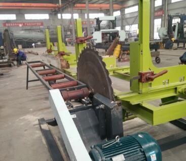 China Portable Circular Sawmill with Manual/Automatic Log Carriage - 500mm Cutting Diameter, 22kw Motor Power for sale