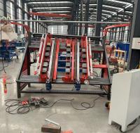 China Semi Automatic Wood Pallet Nailing Machine 1400mm Euro Block Pallet Production Line 5kw for sale