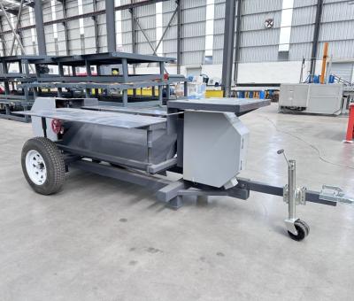 China Mobile Wood Pallet Dismantling Band Saw Machine 600mm Saw Wheel 7.5KW Pallet Cutting Recycling for sale
