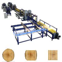 China Automatic Vertical Twin Blade Bandsaw Mill 700mm Band Wheel 350mm Log Diameter for Wood Sawmill for sale
