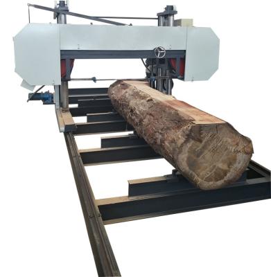 China 80HP Diesel Engine Powered Heavy Duty Horizontal Band Sawmill For Wood Processing for sale