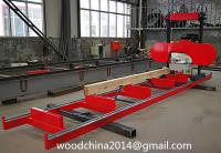 China Petrol Powered Portable Horizontal Band Sawmill SH24 600mm Cutting Diameter 15HP Engine for sale