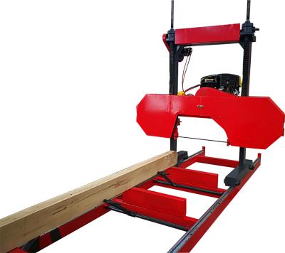 China Mini SH24 Horizontal Band Sawmill 600mm Cutting Diameter 15HP Gasoline Engine for Wood Cutting for sale