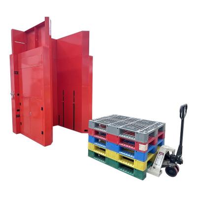 China Automatic Pallet Dispenser Pallet Magazine TPC1300 800-1300mm 15 Pallets Pneumatic for sale