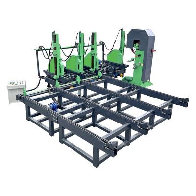 China Vertical Band Sawmill Hydraulic Log Carriage 1250mm Saw Wheel 45KW for Large Diameter Logs for sale