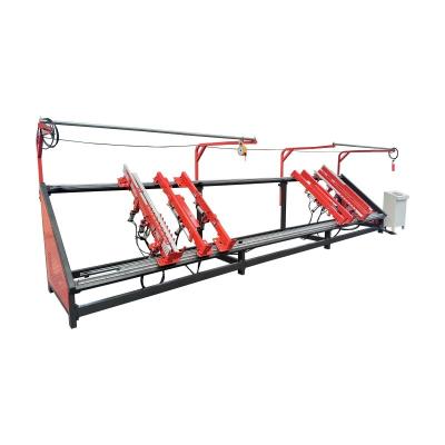 China Pneumatic Pallet Nailing Table 1700mm Wood Stringer Pallet Nailer Machine 440kg for sale