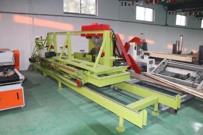 China 4 Shaft Circular Sawmill with Log Carriage - 480mm Max Diameter, 4 Meter Length, Dual 22KW Motors for sale