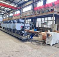 China Multiple Heads Horizontal Band Resaw Machine 2-6 Heads 300mm Width 15kw Motor Wood Bandsaw Mill for sale