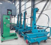 China CNC Hydraulic Vertical Sawmill Machine MJ3212B Automatic Bandsaw with Log Carriage 1250mm Wheel 45KW Motor for sale