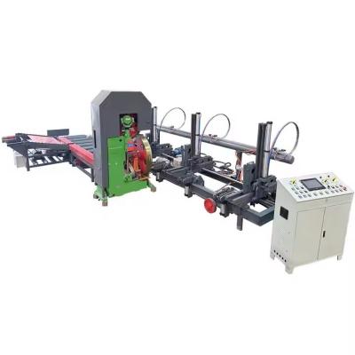 China Vertical Band Saw Wood Cutting Machine MJ3210 Log Sawmill with Automatic Carriage 1060mm Wheel 30KW Motor for sale