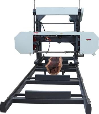 China Portable Horizontal Band Sawmill Electric 15-30KW 700-1600mm Log Cutting Machine for sale