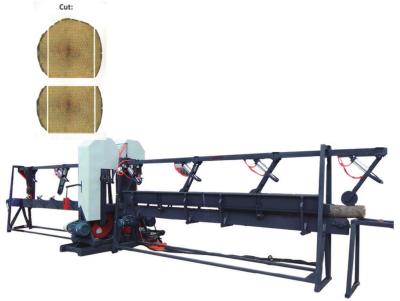 China Automatic Vertical Twin Heads Bandsaw for Logs - 350mm/500mm Max Diameter, 4000 m³ Monthly Capacity for sale