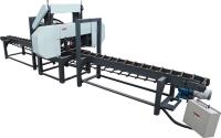 China Bottom Slab Cutting Horizontal Band Saw Mill 500mm Log Diameter 22kw Saw Motor for sale