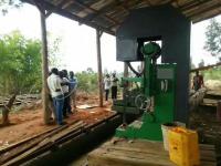 China Dia. 1200mm sawing CNC Automatic Feeding Vertical Band Sawmill With Log Carriage for sale