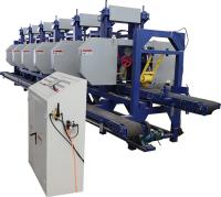 China Multiple Heads Horizontal Resaw Bandsaw 700mm Saw Wheel Diameter for sale