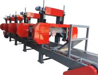 China Electric Industrial Multi-Head Horizontal Resaw Band Saw Machine 300mm Width 15kW Motor Options for sale