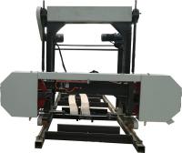 China 30KW Portable Horizontal Band Sawmill with Carbide Blade - 1600mm Max Cutting Diameter, 4500mm Length Capacity for sale