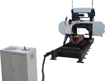 China CNC Horizontal Band Sawmill Automatic Log Saw Cutting Machine 700mm-1600mm Wood Cutting for sale