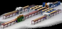 China Woodworking Multi Rip Saw Machine 80-450mm Log Diameter with 22-55KW Dual Motor Power for Production Line for sale