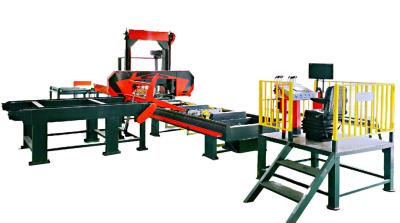 China Hydraulic Automatic Horizontal Band Sawmill 1000mm Max Cutting Diameter 22kw Main Motor for sale
