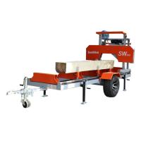 China SW26G 9HP Gasoline Portable Sawmill with 480mm Wheel Diameter and 660mm Log Capacity for Wood Milling for sale