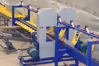 China Automatic Twin Vertical Band Sawmill for Log Cutting - 350mm/500mm Capacity, 4000 m³ Monthly Output for sale